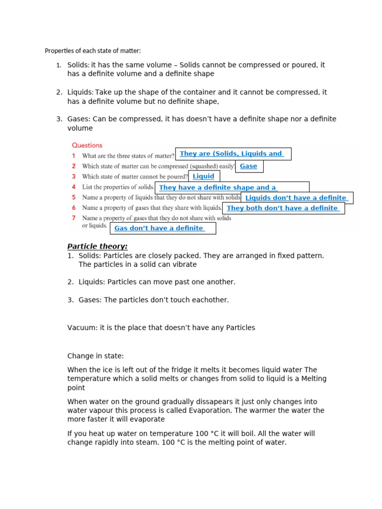 Properties of Liquids and States of Matter | PDF | Liquids | Water