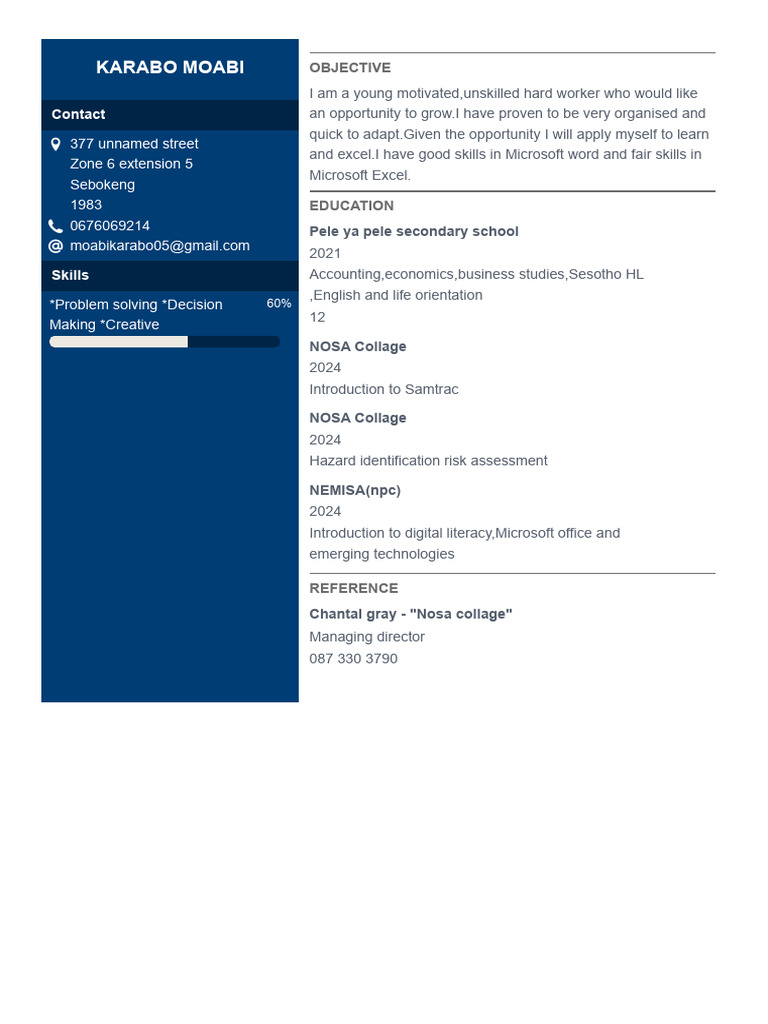 Karabo Moabi - 0130251228187150 | PDF