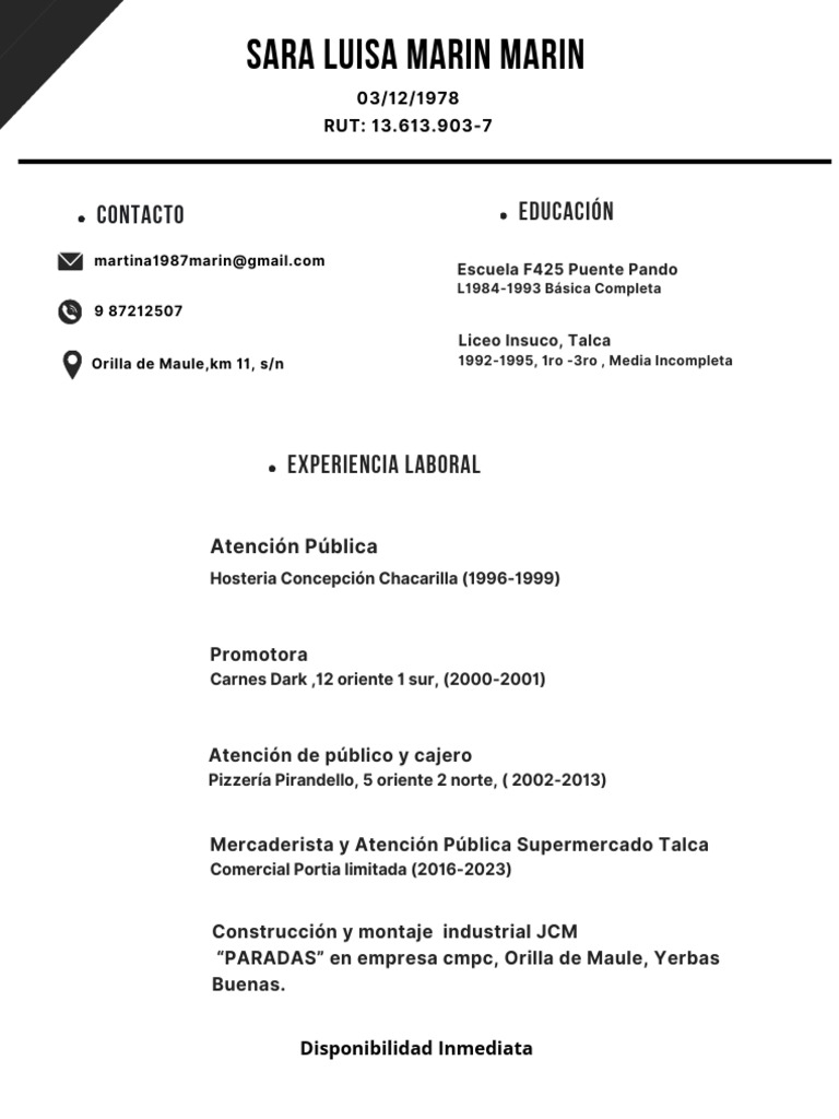 Curriculum Sara | PDF