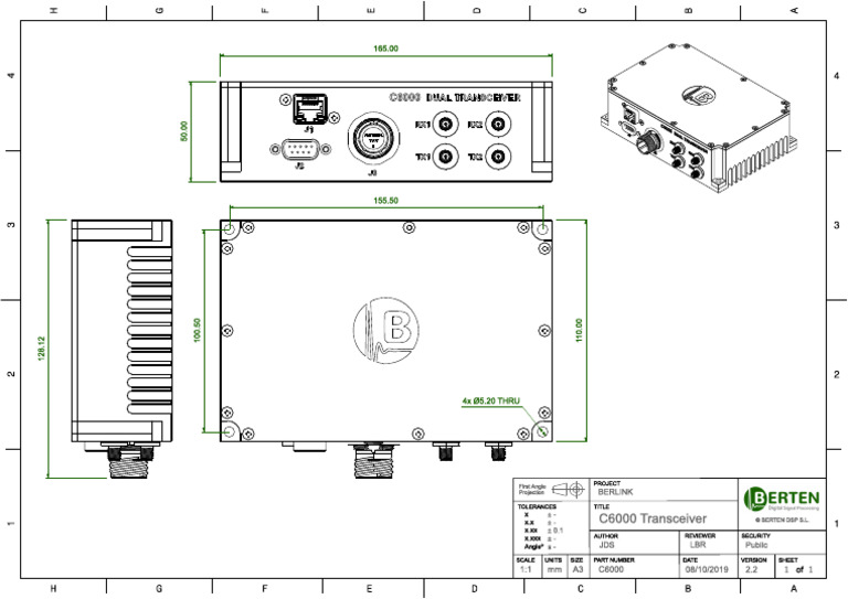 C6000 Transceiver Drawing v2.2 | PDF