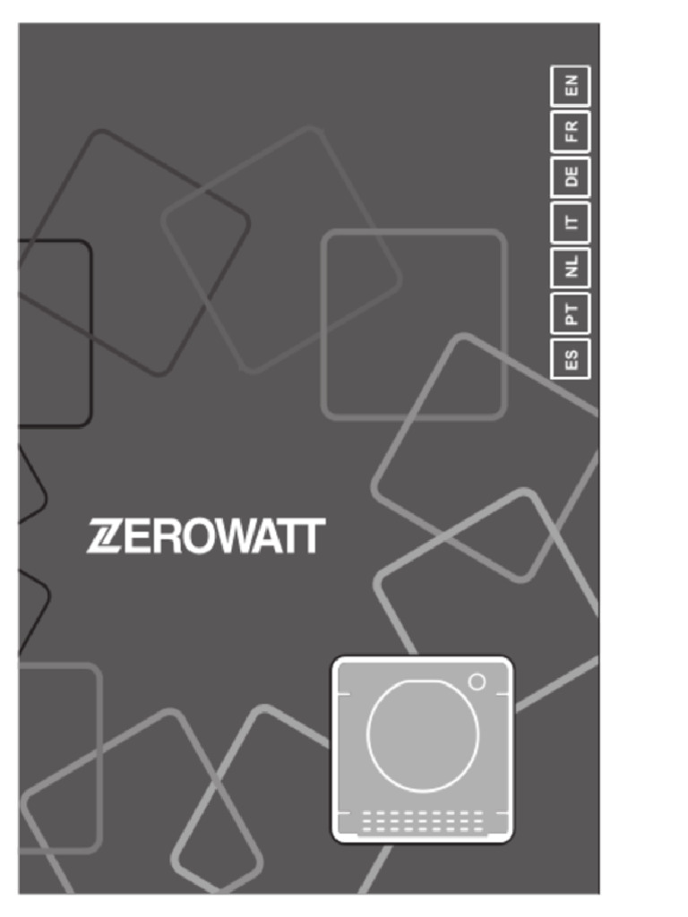 User manual Zerowatt ETD H8A1DE (English - 100 pages) | PDF