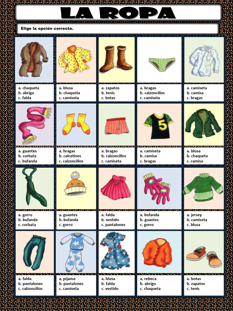 Ropa Actividad | PDF