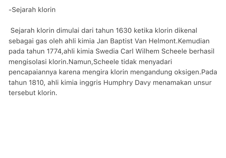 Sejarah Klorin | PDF