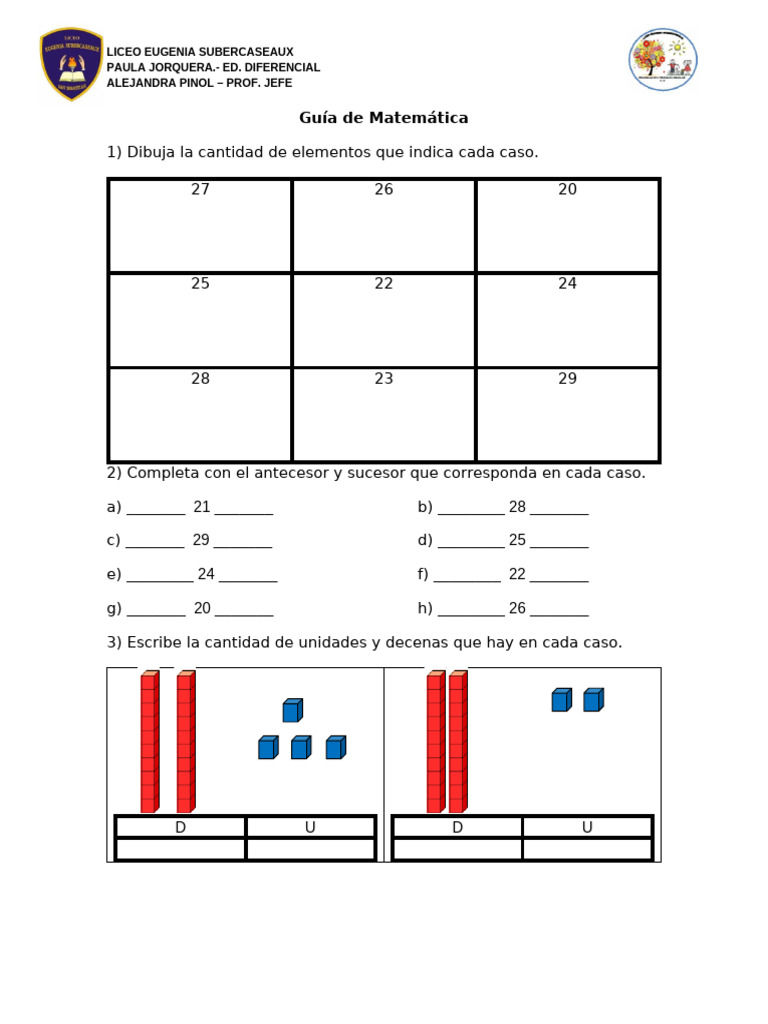 Guía de Matemática EVALUADA | PDF