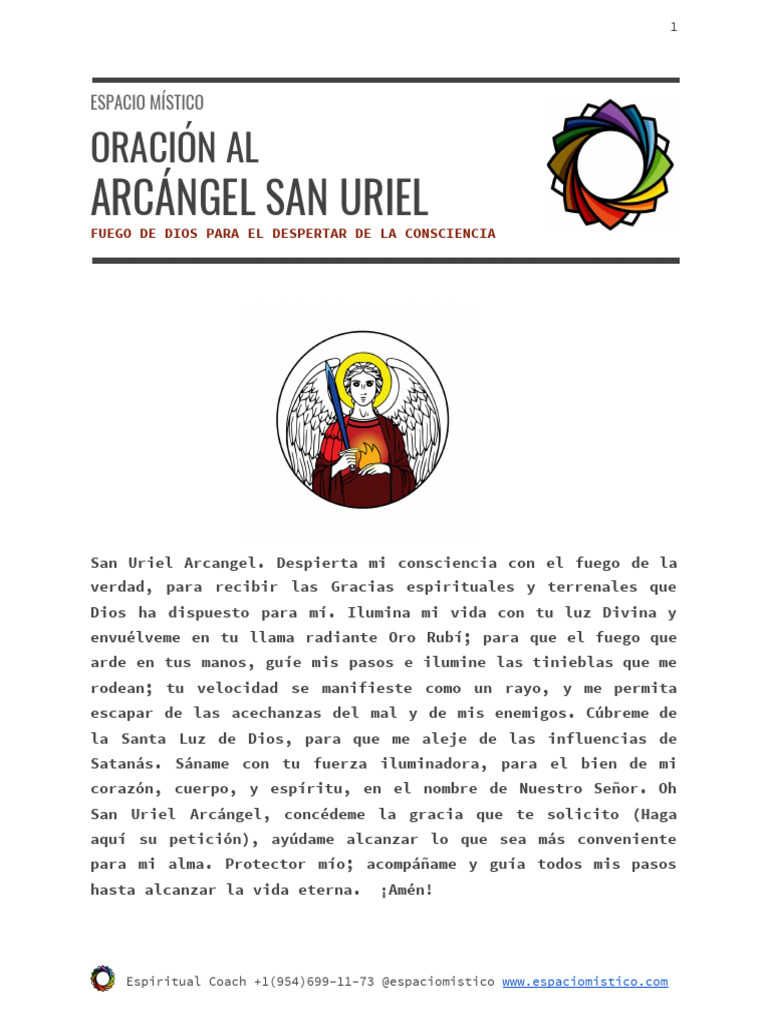 Oracion al Arcangel URIEL | PDF