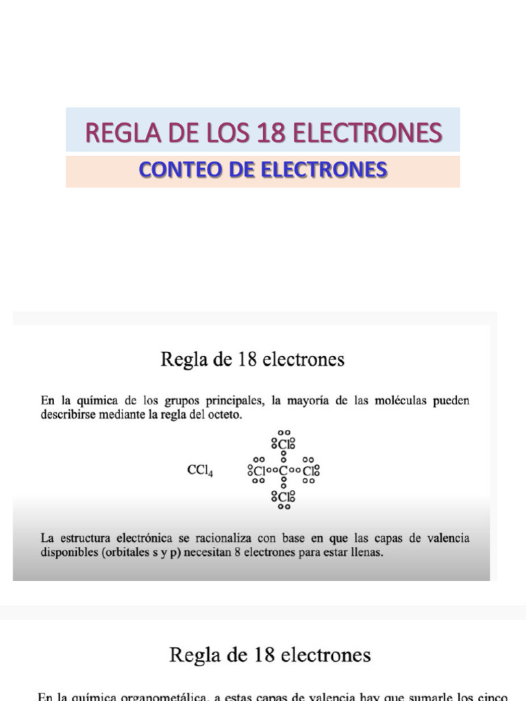 Regla de Los 18 Electrones | PDF