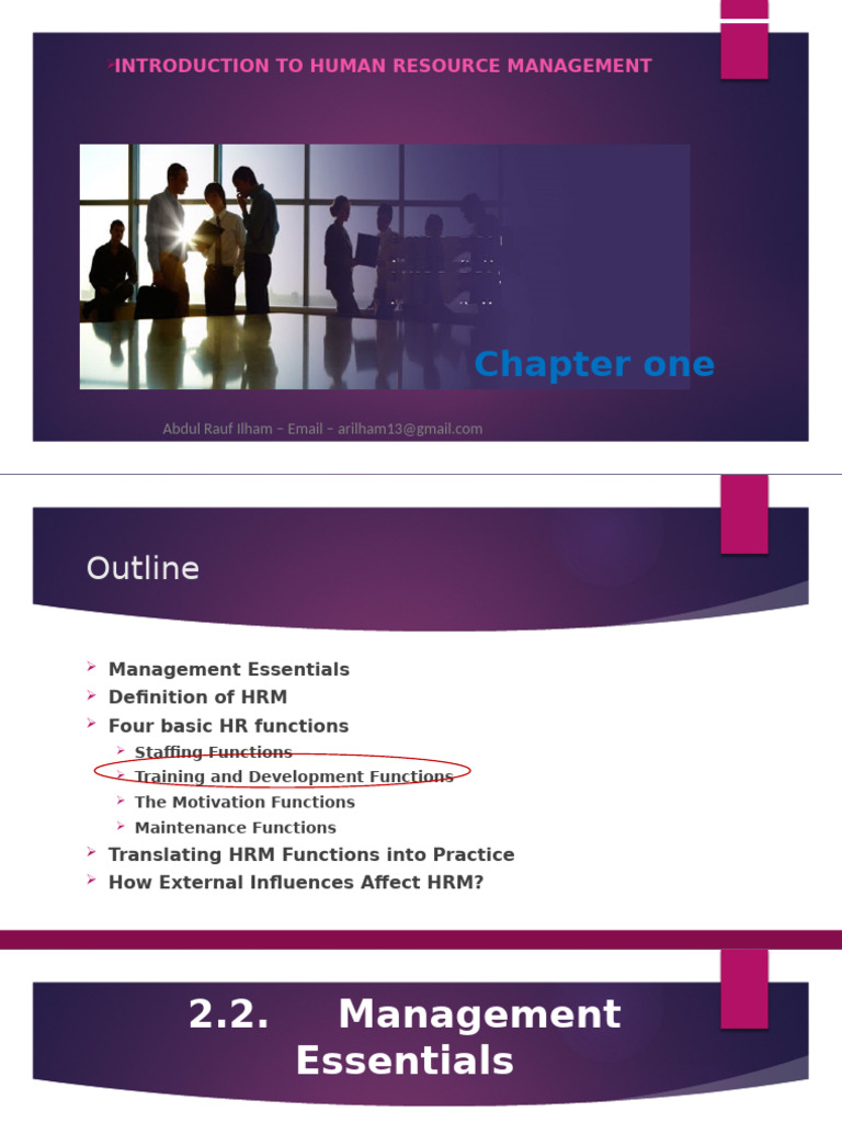 01 HRD Chapter One | PDF | Human Resource Management | Employment