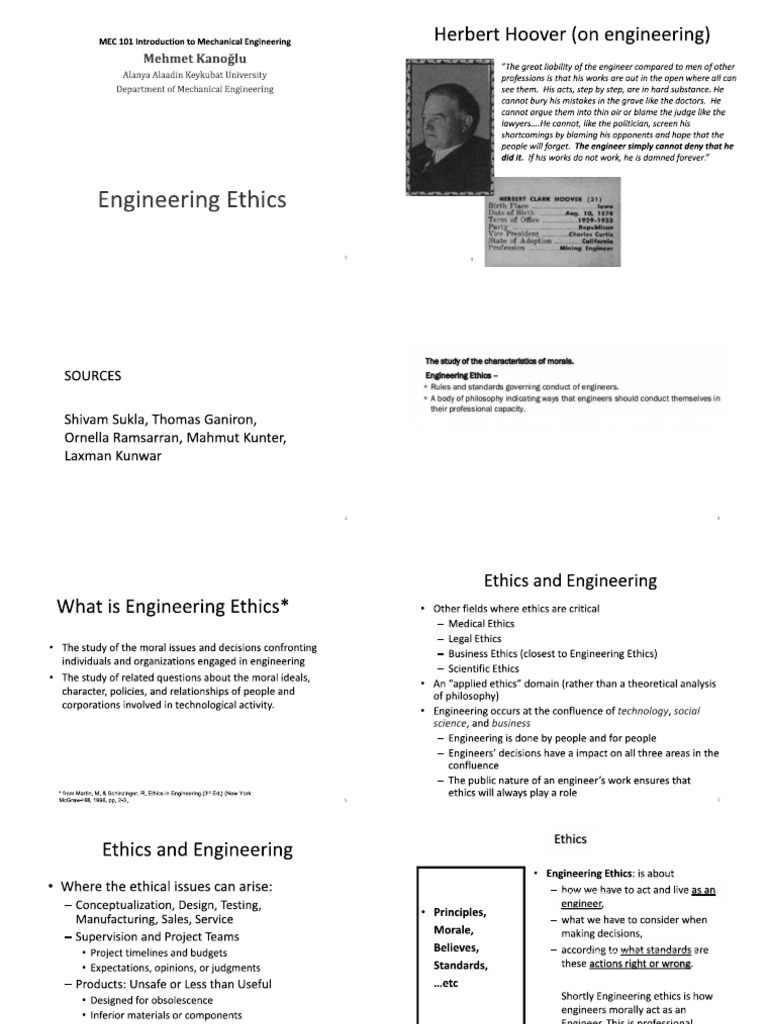 MEC101 Lecture 7 EngineeringEthics Cond | PDF