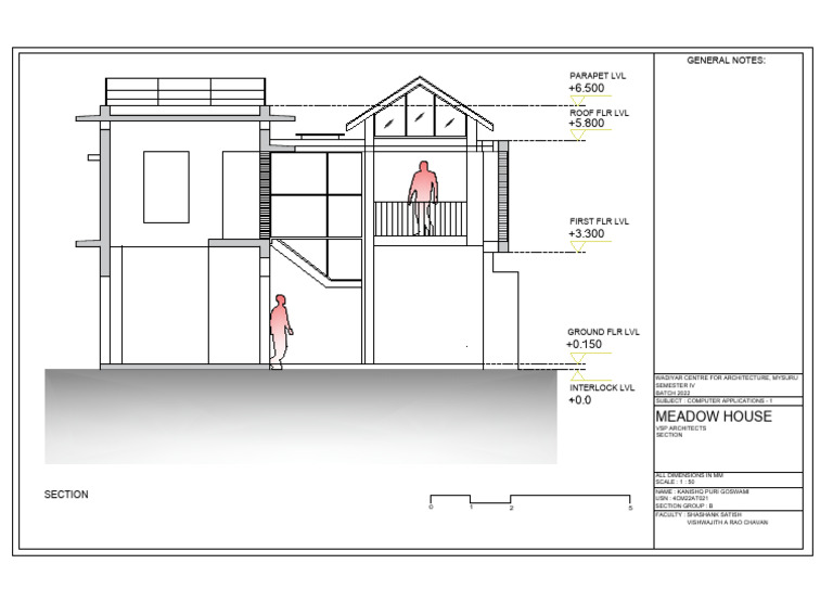 Meadow House (VSP Architects) Section - CA II | PDF