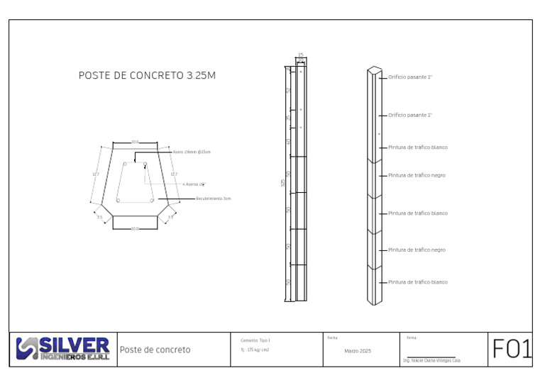 Poste Prefabricado 3.25M | PDF