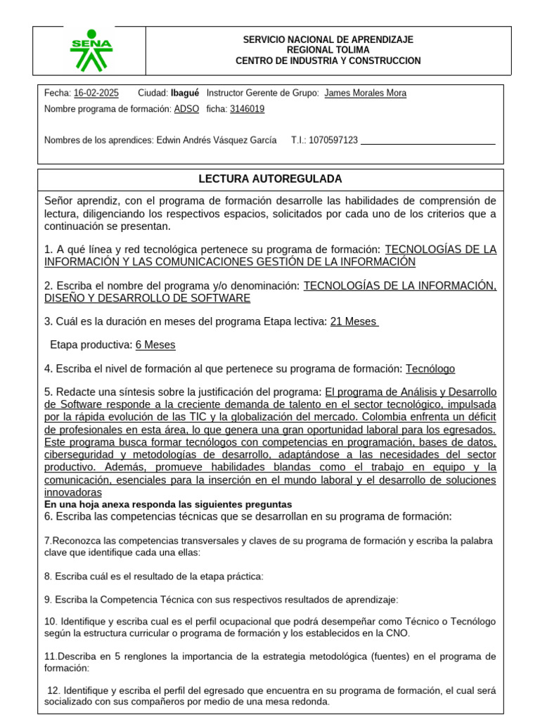 Lectura Autoregulada Adso 2025 | PDF | Software | Ingeniería de software