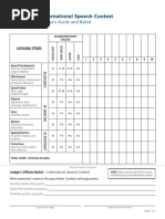International Speech Contest Judging Guide | PDF | Public Speaking ...