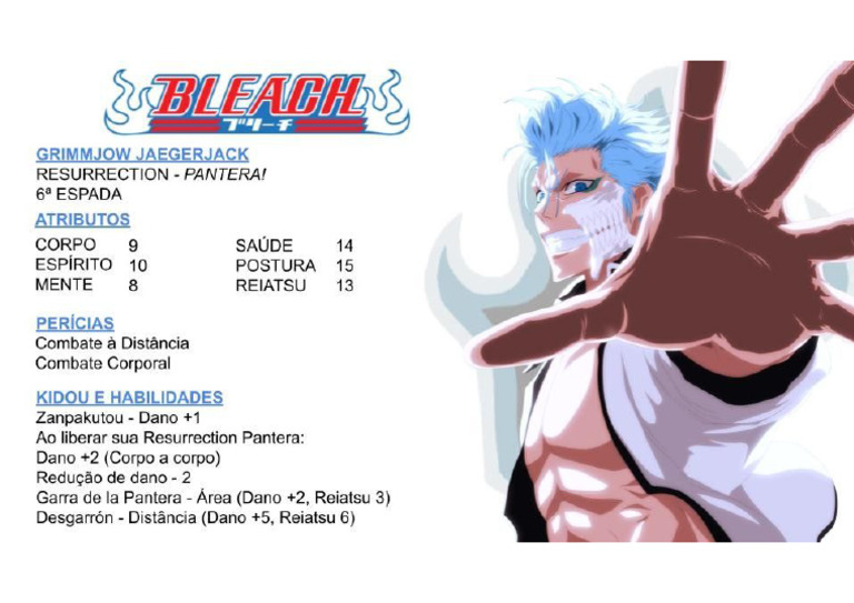 Ficha Bleach RPG | PDF