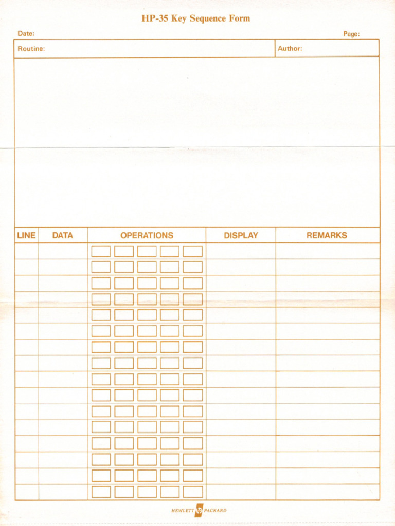 HP Calculator Program Forms (150dpi Letter) (SC) | PDF