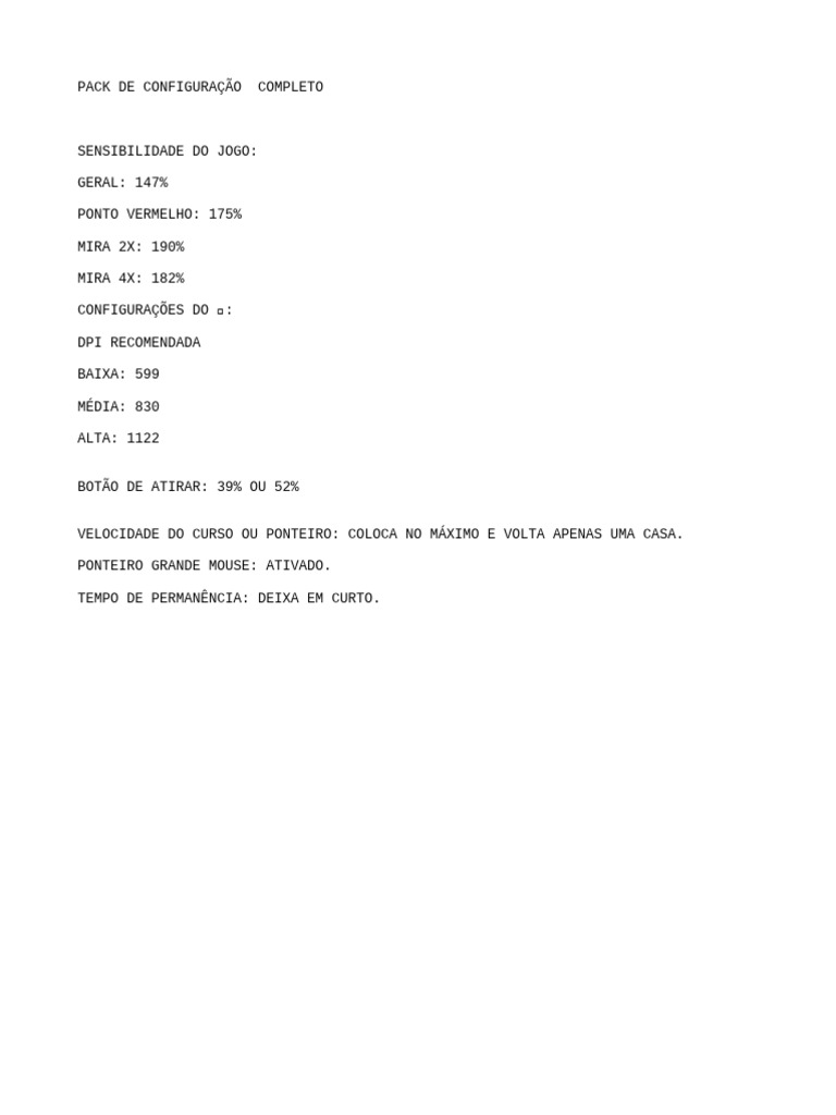 Pack Completo (Sensi+Config) | PDF