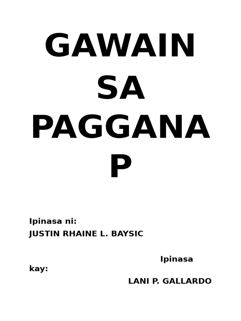 Gawain Sa Pagganap | PDF