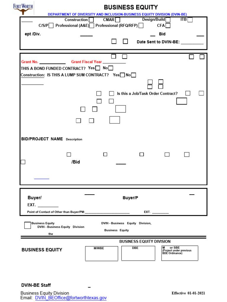 (Dept.) Request For Business Equity Goal-2021 | PDF