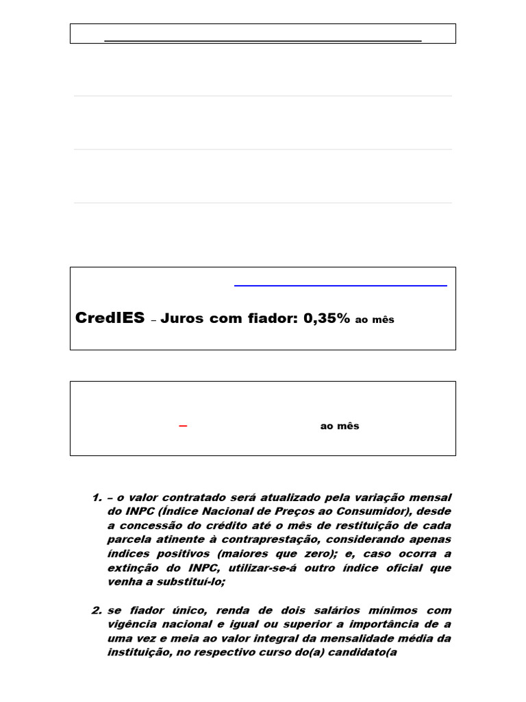 Como Funciona o CredIES E MAISACESSO | PDF