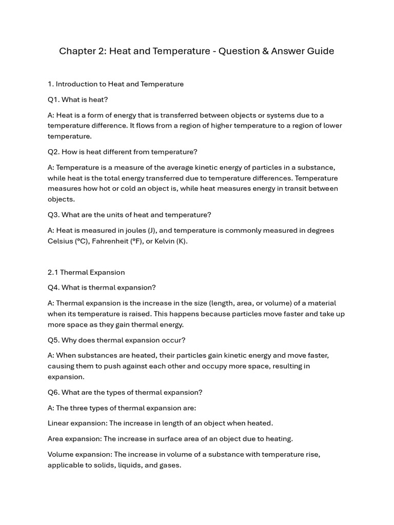 Heat and Temperature | PDF | Heat Transfer | Temperature