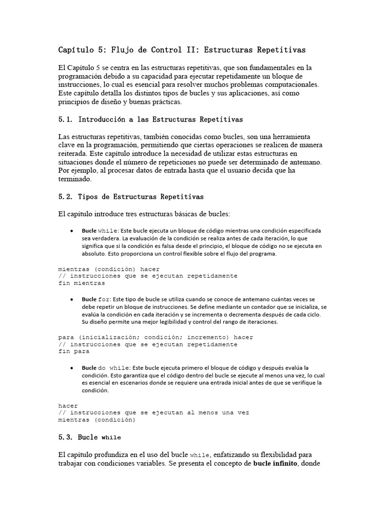 Estructuras Repetitivas en Programación | PDF | Informática ...