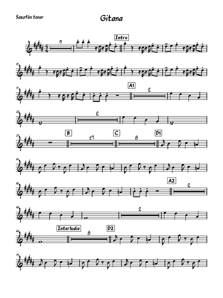 Gitana Ley-Saxofón - Tenor | PDF