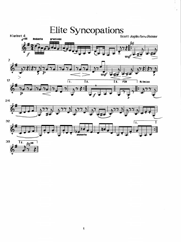 Clarinet 4 | PDF