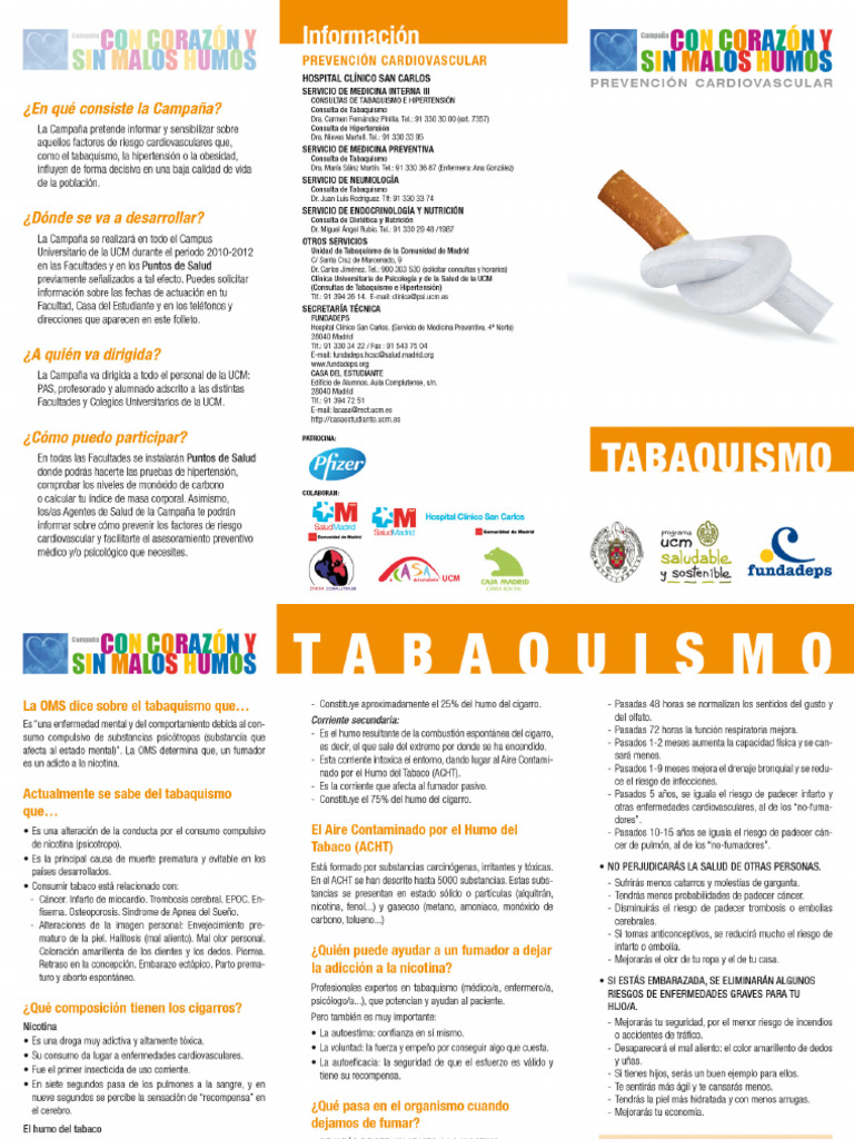 Folleto Tabaquismo | PDF