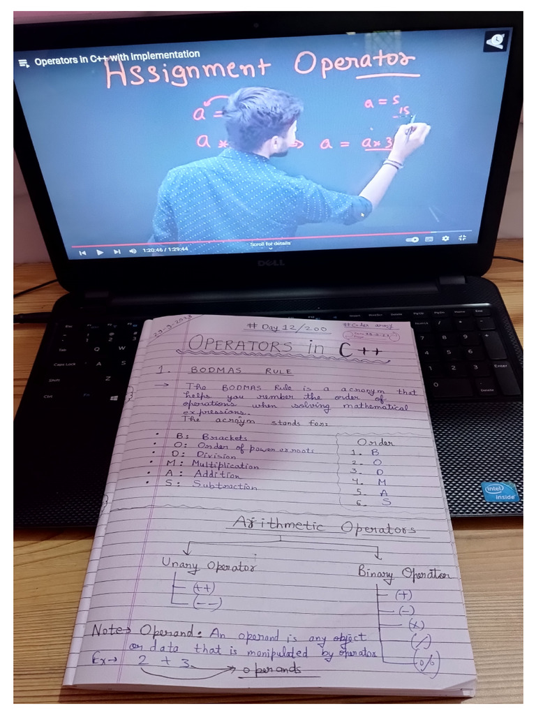 Operators C++ Notes Homework Day 12 | PDF