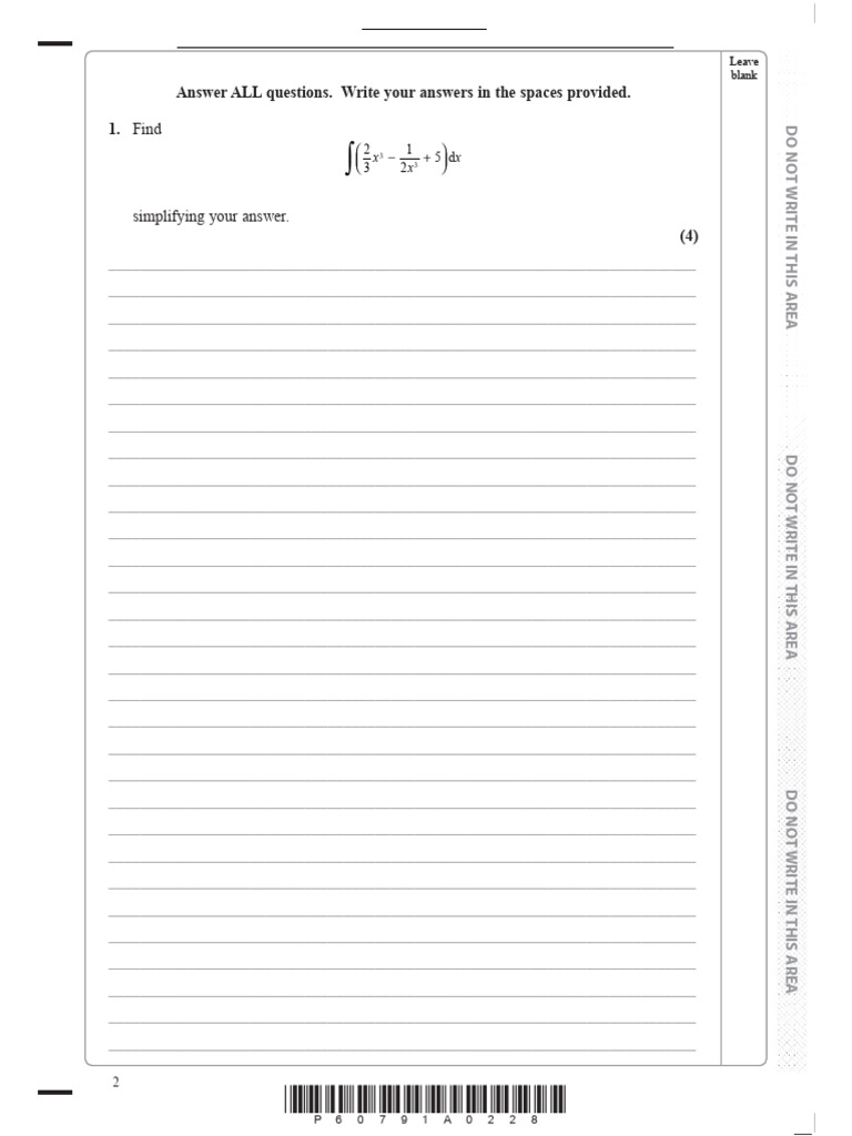 Edexcel IAL P1 Integration Questions | PDF | Algebraic Geometry | Equations