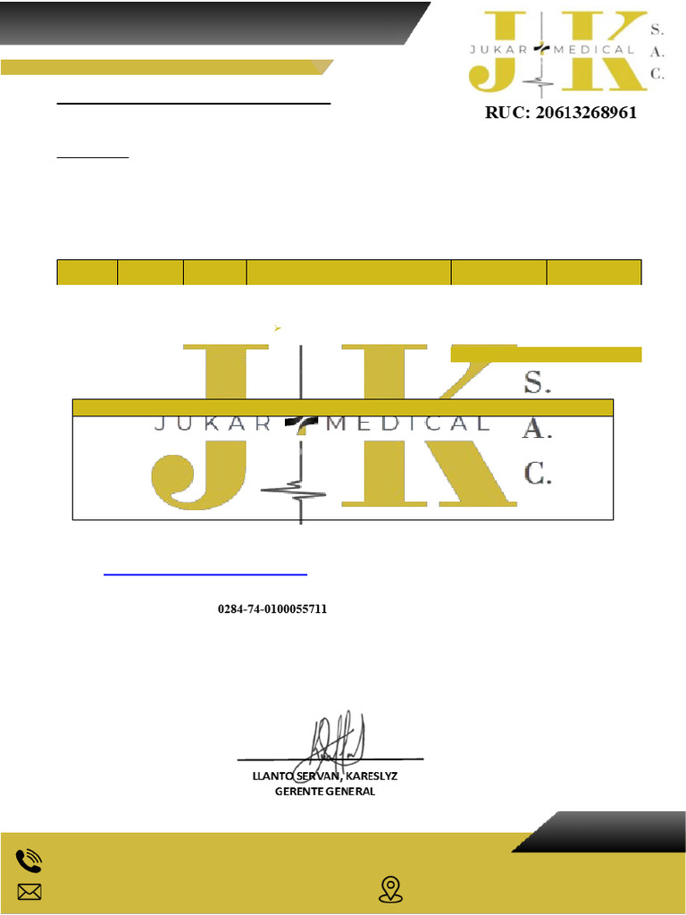 Hoja Membretada de Jukar Medical | PDF