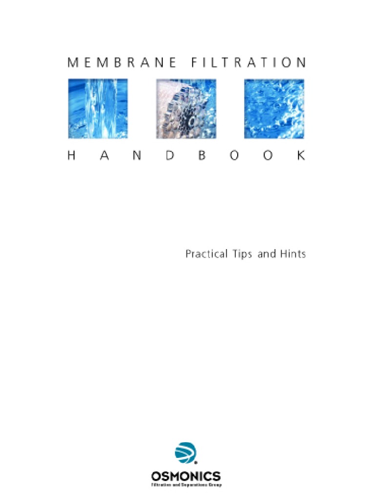 Membrane Filtration Handbook | PDF