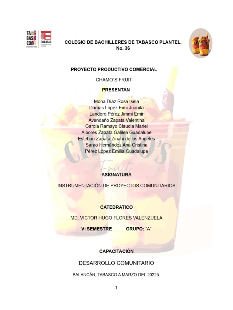 Chamo's Fruit | PDF | Sustentabilidad | Calidad (comercial)