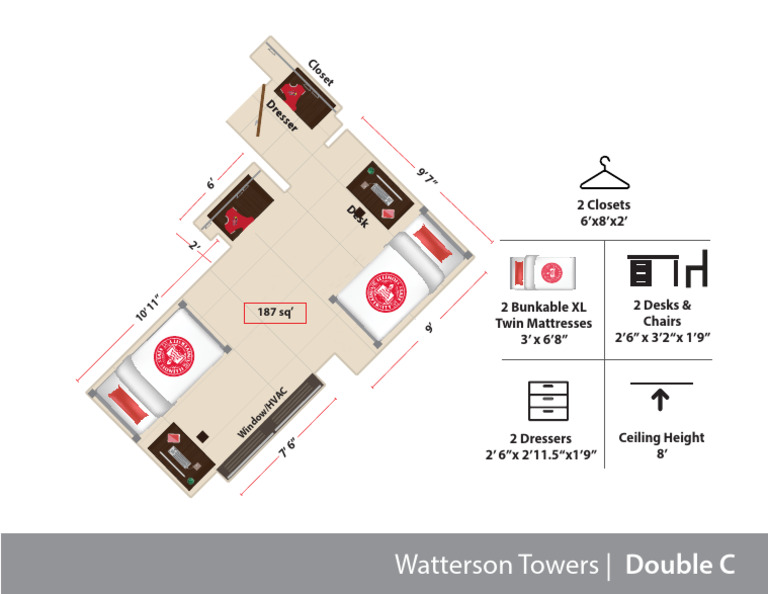 Watterson Towers Double C Layout | PDF