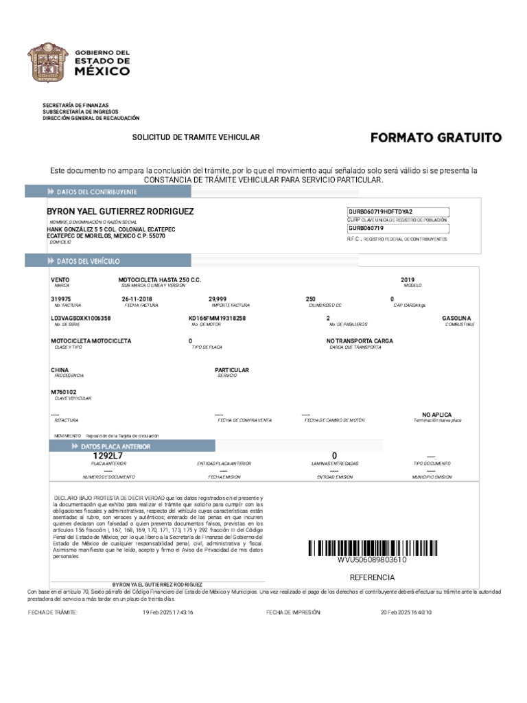 SOLICITUD Jonathan | PDF | México