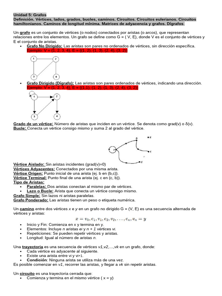 Tema 5 | PDF | Teoría de grafos | Vértice (teoría de grafos)
