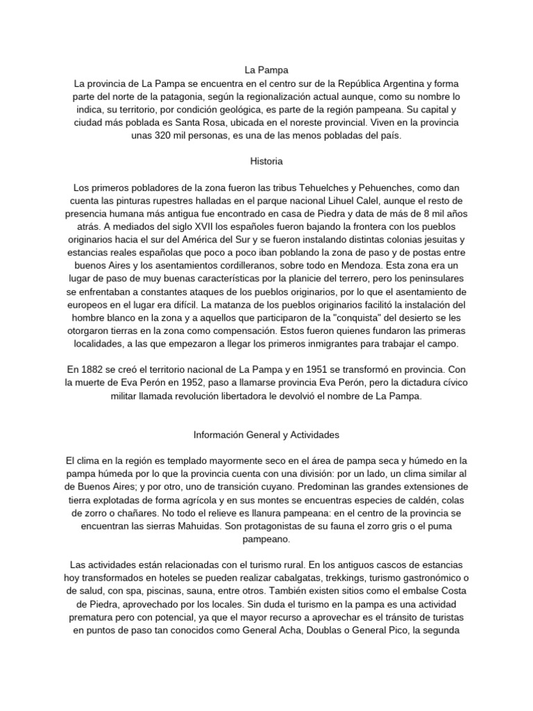 La Pampa | PDF