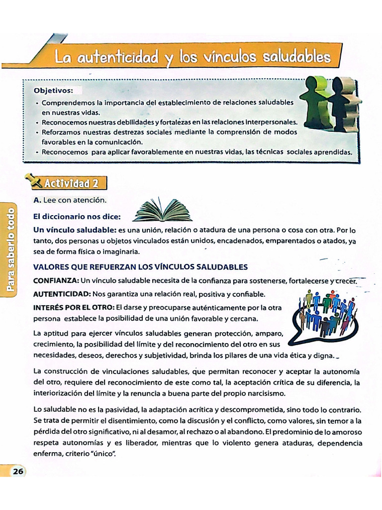 Autenticidad y v-nculos Saludables | PDF
