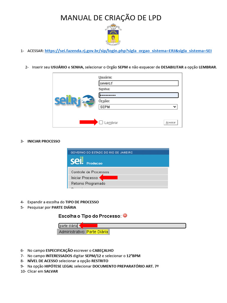 Manual de Criação de Lpd | PDF