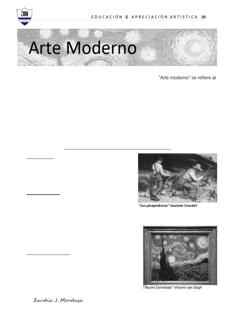 Cuadernillo de Edu & Apreciación Artística - ÚDECIMOS-Area de Arte-2024, I Parcial-26-28 | PDF ...