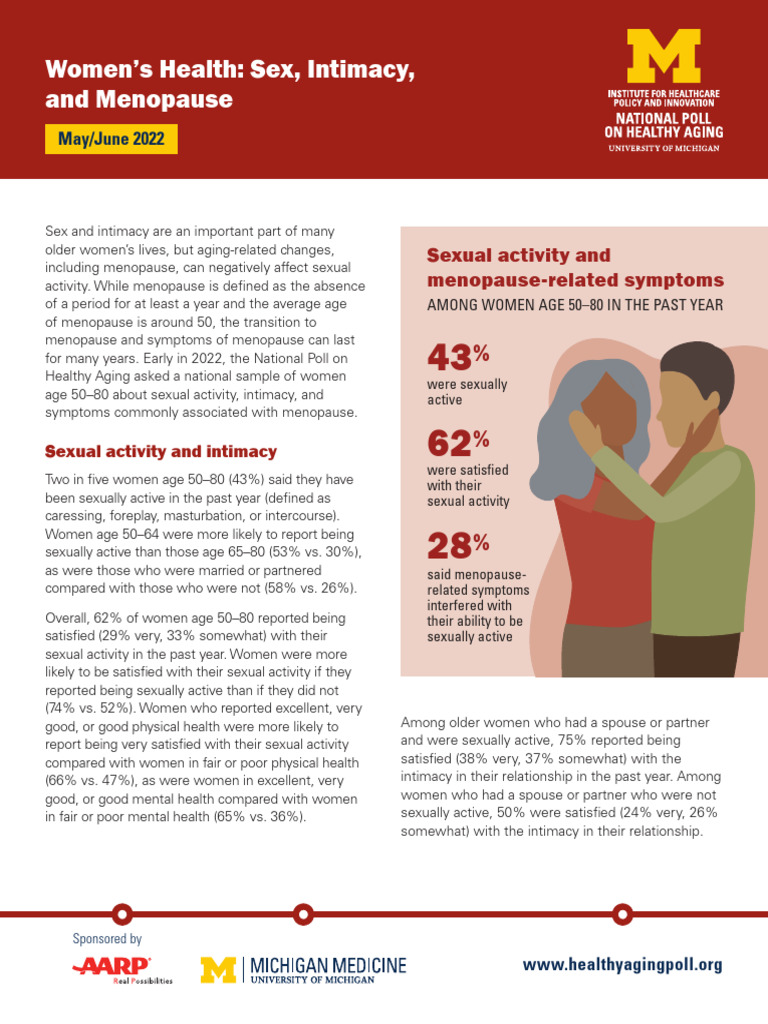 Women's Health Sex, Intimacy, Menopause | PDF | Human Sexual Activity ...