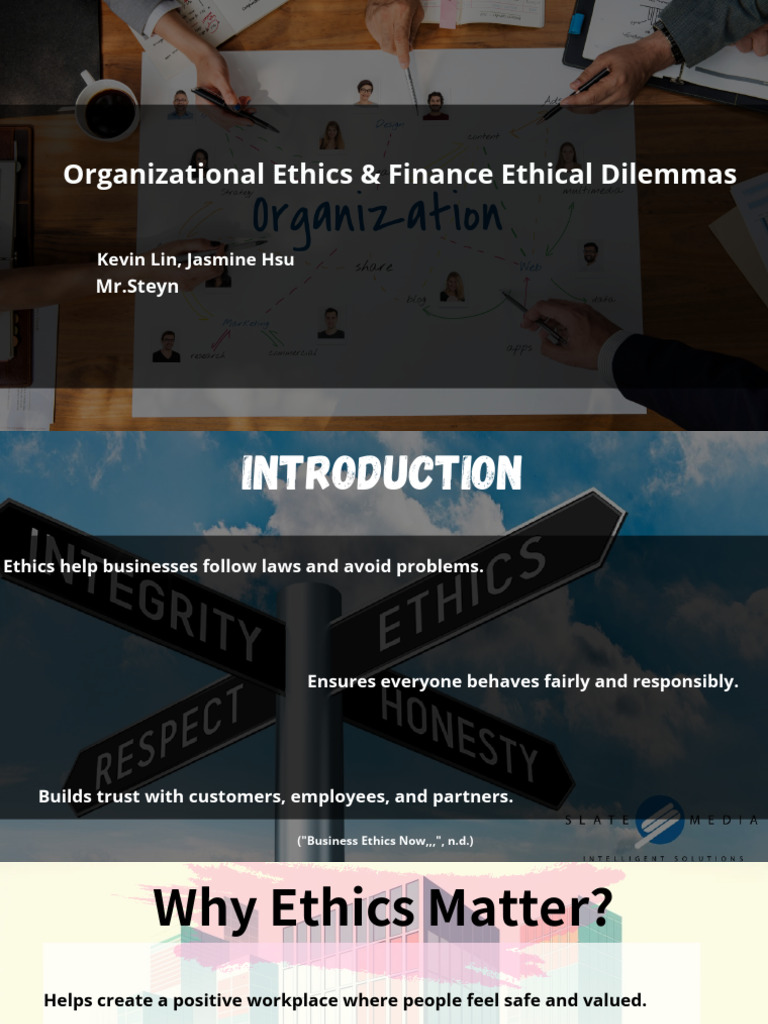 Organizational Ethics & Finance Ethical Dilemmas | PDF | Business ...