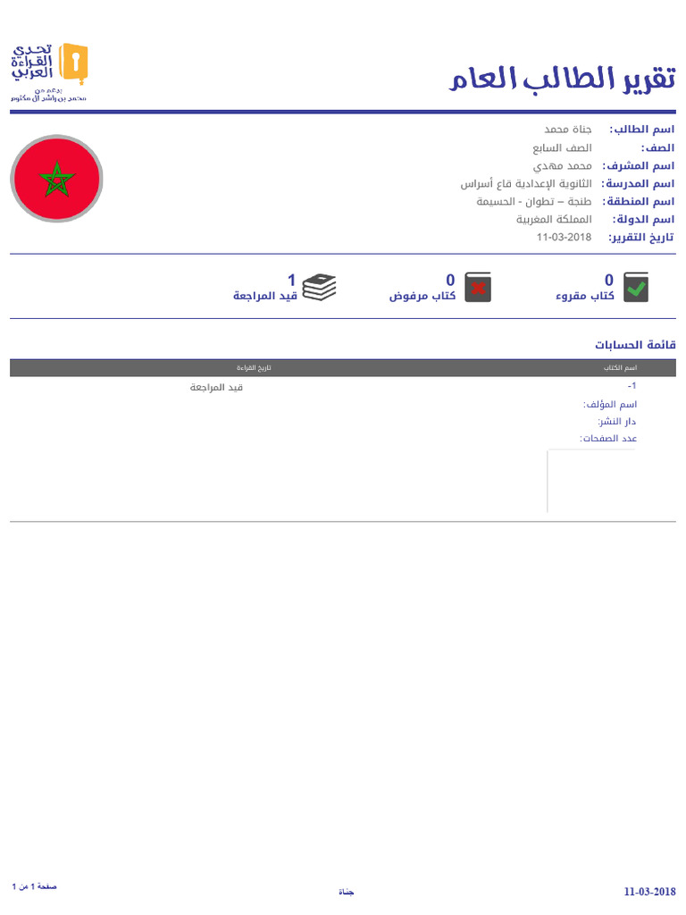 Student ReportPdf 11 03 2018 | PDF