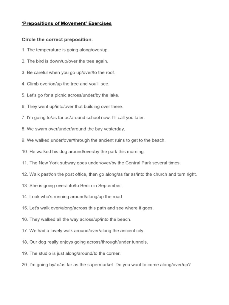 PREPO OF MOVEMENT - Removed | PDF