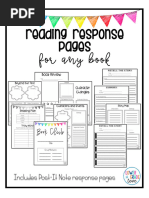Book Club Thinking Discussion Sheet | PDF