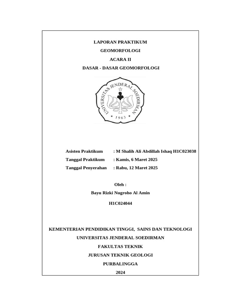 COVER LAPRAK GEOMORFOdocx | PDF