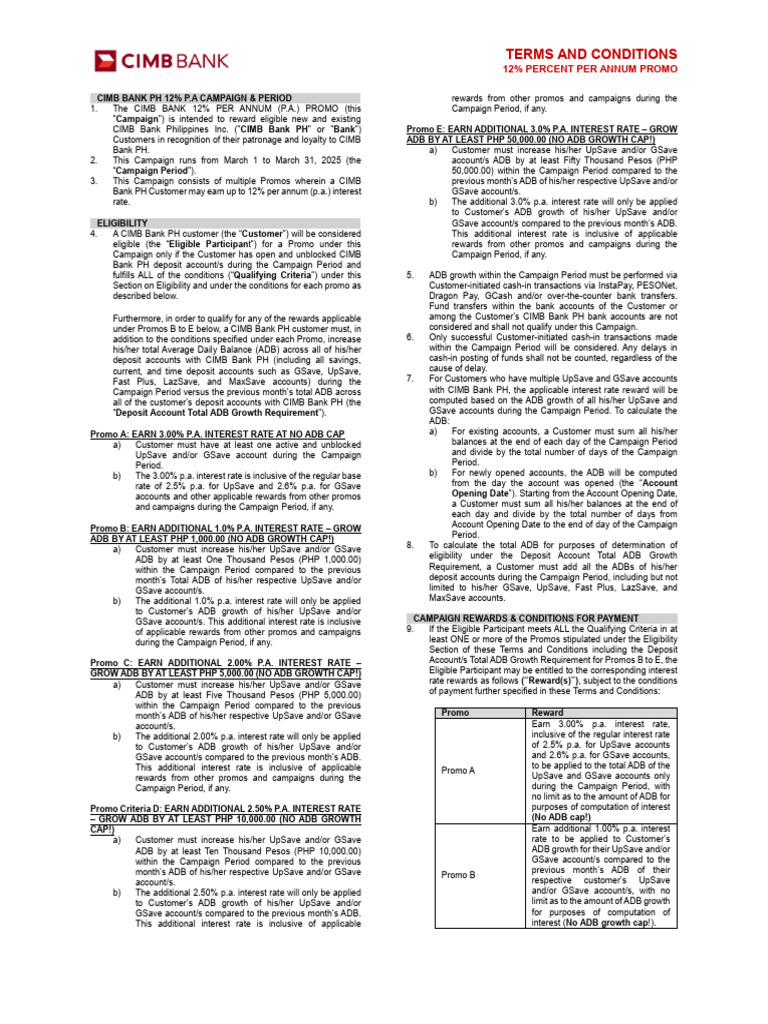 2025-mar-earn-more-promo-tnc | PDF | Banks | Interest