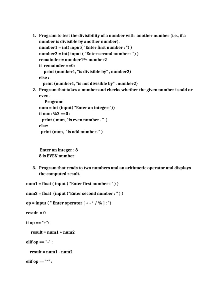 Class 11 Practical Term 1 And 2 Pdf Computer Programming Arithmetic 2954