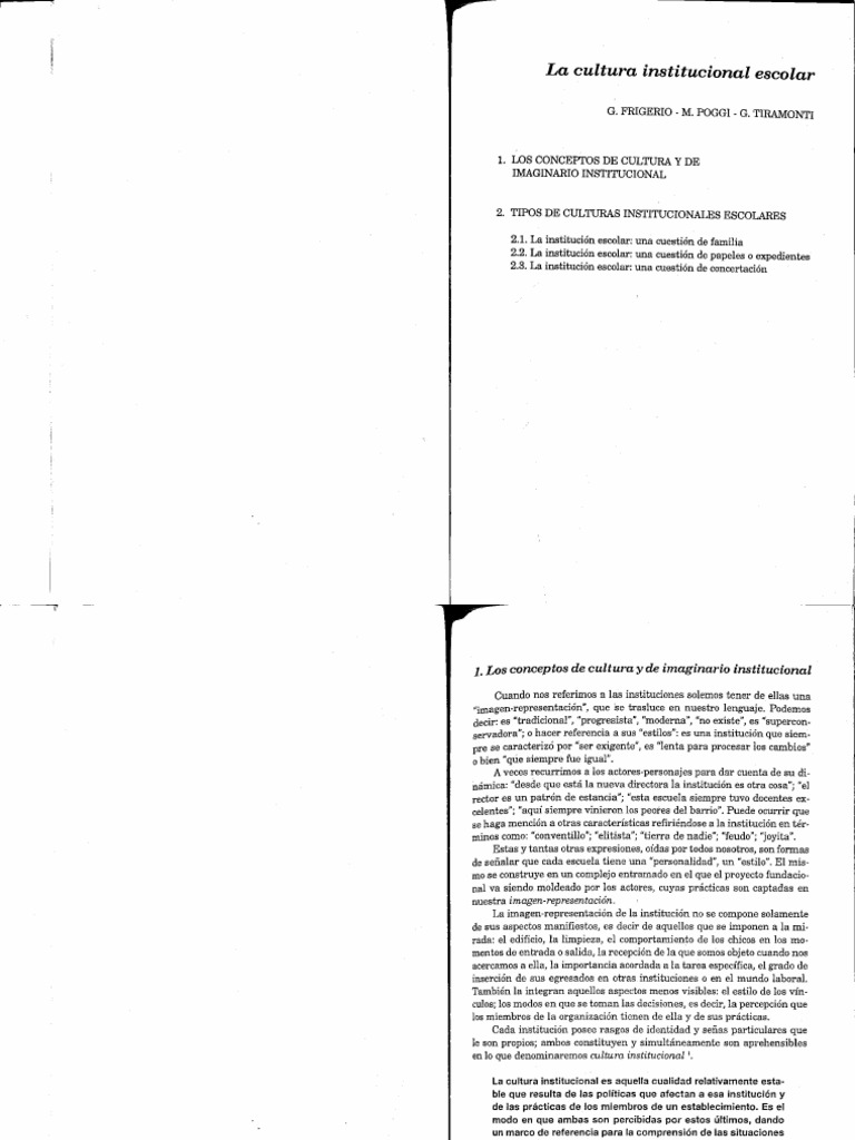 Cultura Institucional | PDF