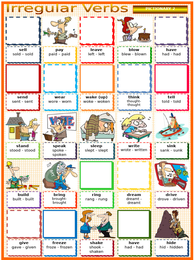 Irregular Verbs 2 Picture Dictionaries - 84250 | PDF