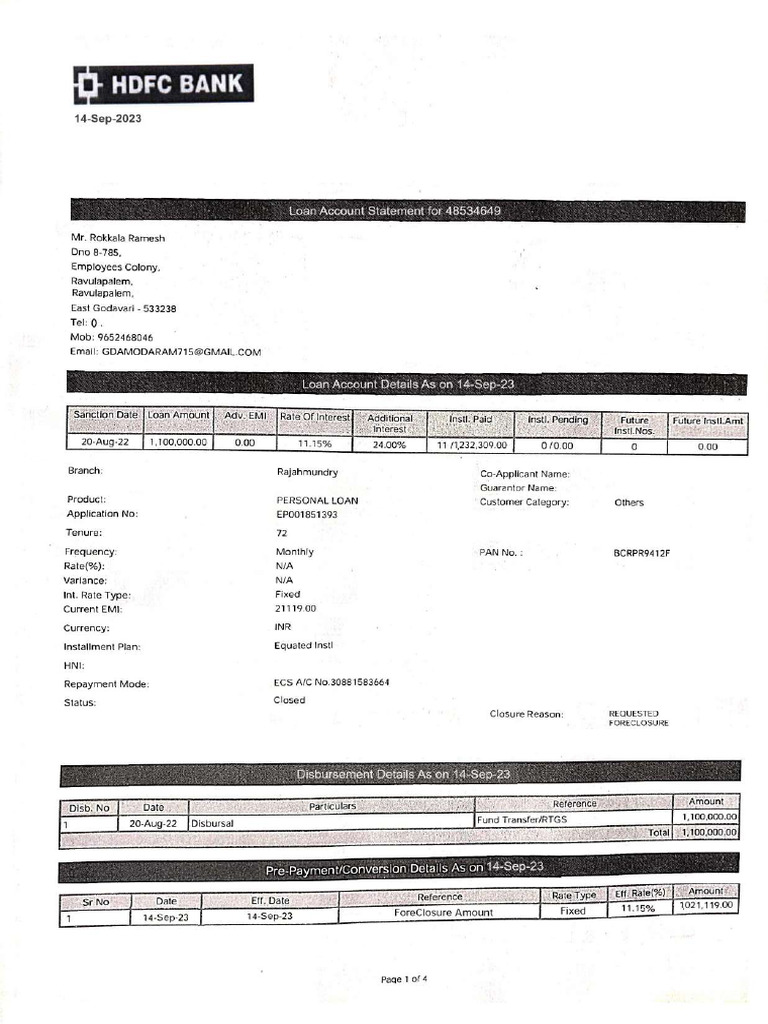 Rokkala HDFC 1 | PDF